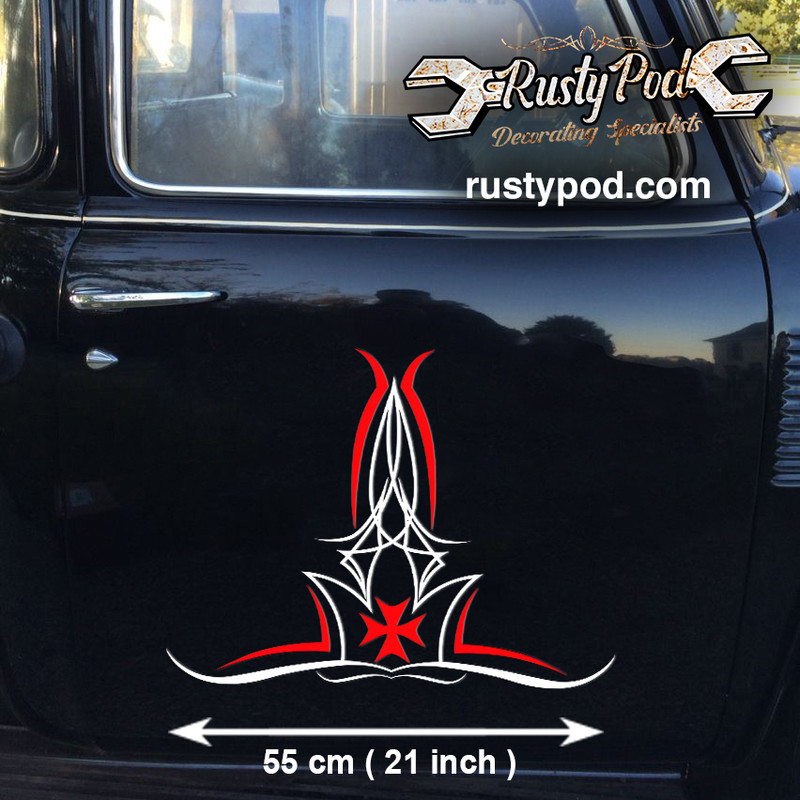 2 pcs hot rod garage | pinstriping | camper caravan | rat rod | kustom ...