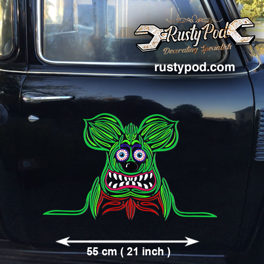 2 pcs hot rod garage | rat rod | pinstriping vinyl sticker 09963 ...