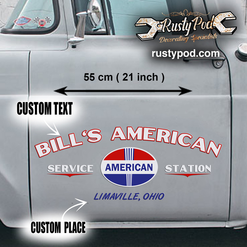 2 pcs personalized hot rod american | hot rod garage vinyl sticker ...