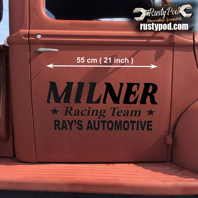 2 pcs milner racing team | ray's automotive | american graffiti | hot ...