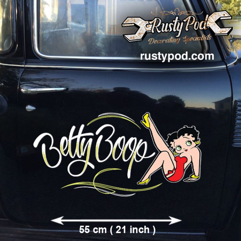 2 pcs betty boop | hot rod garage vinyl sticker 09996 - Rustypod Store