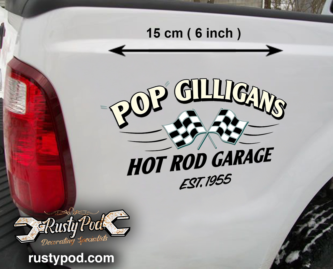 2 pcs personalized hot rod garage | speed shop | racing vinyl sticker ...