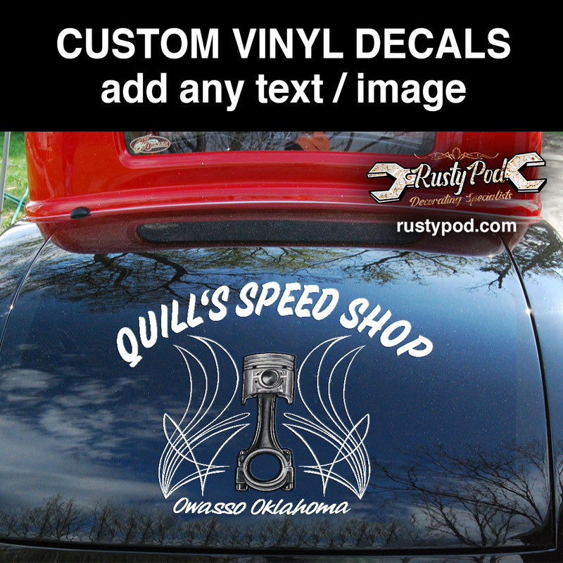 2 pcs personalized hot rod garage | pinston | pinstriping | kustom ...