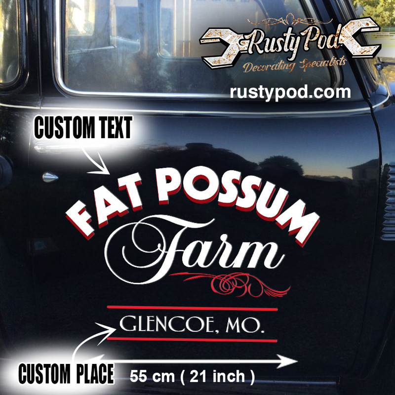 2 pcs personalized hot rod garage | farm | pinstriping | ranch vinyl ...