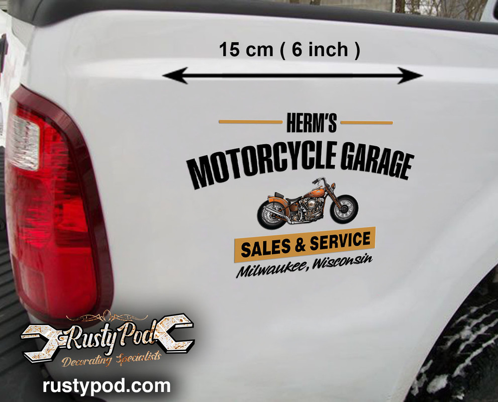 2 pcs personalized hot rod garage | motorcycle garage | pinstriping ...