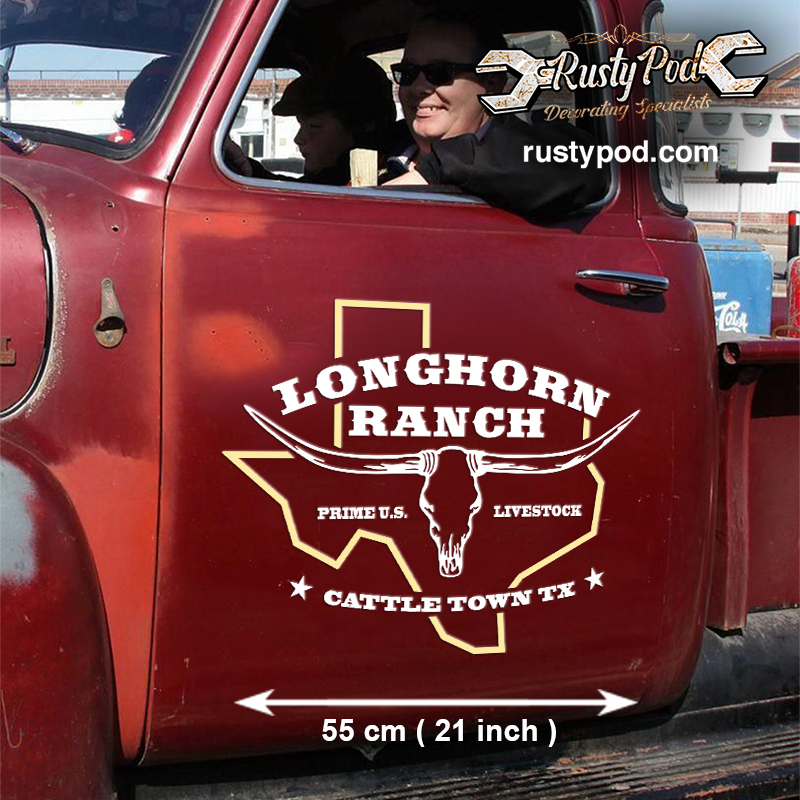 2 pcs personalized texas ranch | hot rod | farm | livestock | ranch ...
