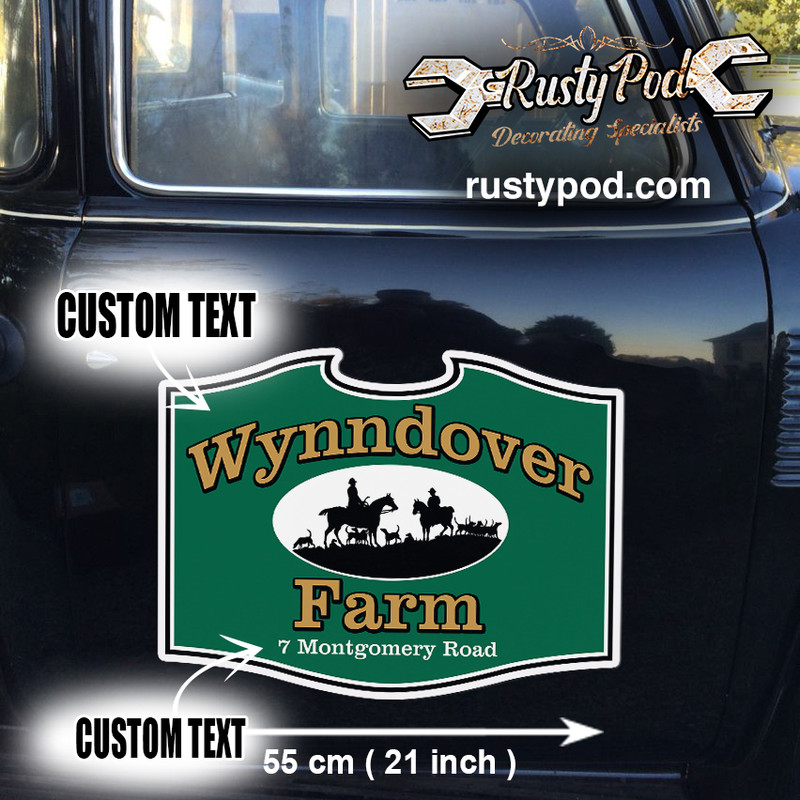 2 pcs personalized hot rod | farm | garage | ranch truck lettering ...