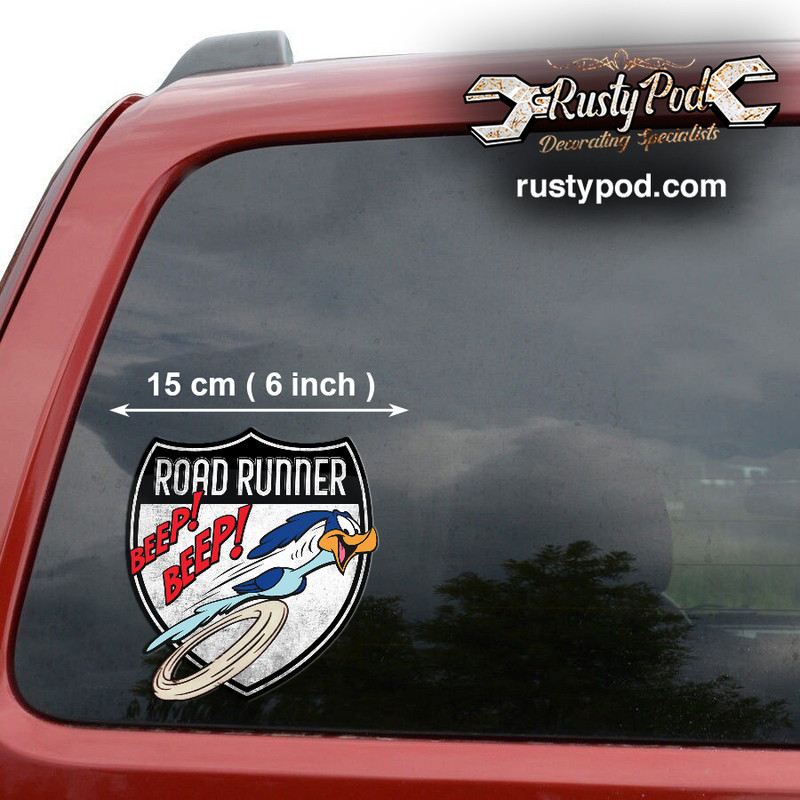 2 pcs ROADRUNNER BEEP BEEP | hot rod garage vinyl sticker 10071 ...