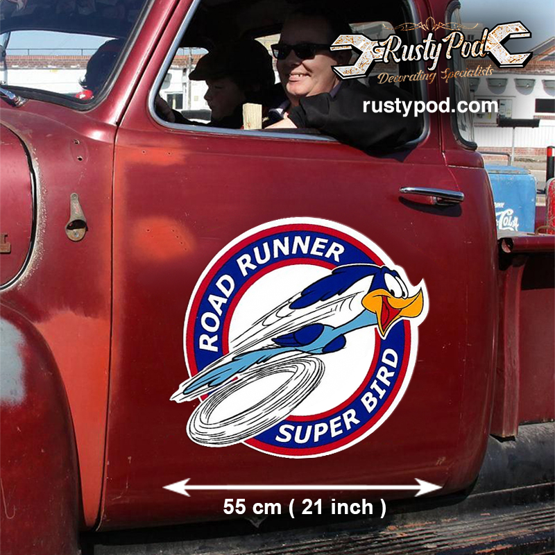 2 pcs ROADRUNNER BEEP BEEP | hot rod garage vinyl sticker 10072 ...