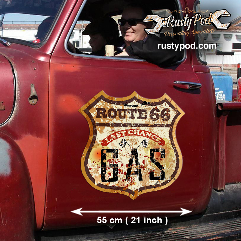 2 pcs hot rod garage | route 66 | door lettering vinyl sticker 10074 ...