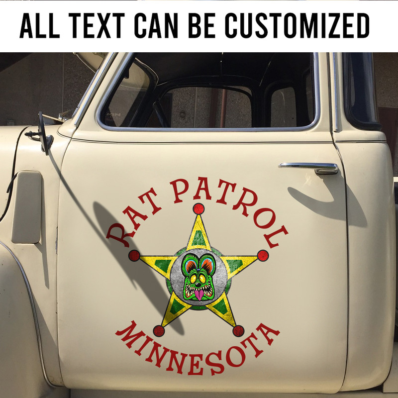 2 pcs personalized rat patrol | hot rod garage | rat rod | door art ...