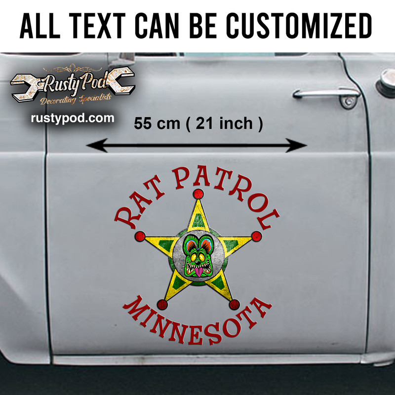 2 pcs personalized rat patrol | hot rod garage | rat rod | door art ...
