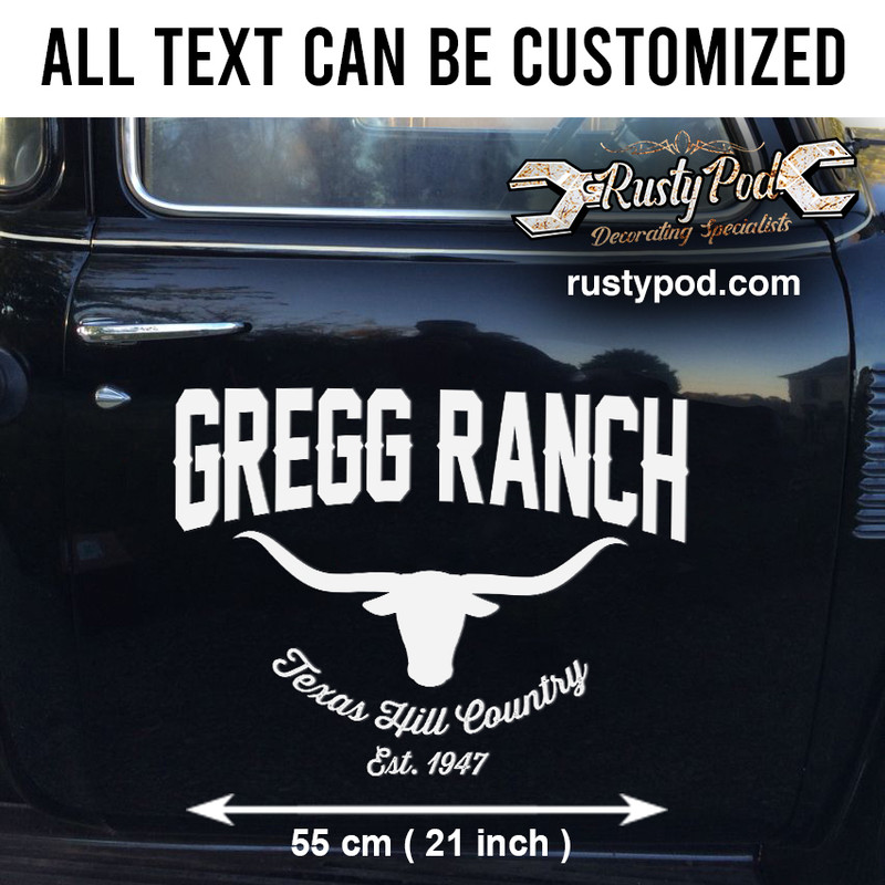 2 pcs personalized farm truck lettering | ranch truck lettering | hot ...