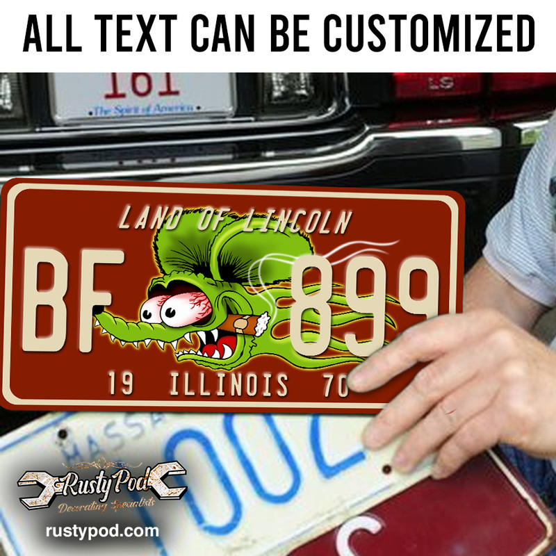 personalized rat fink | hot rod | pinstriping | kustom kulture license ...