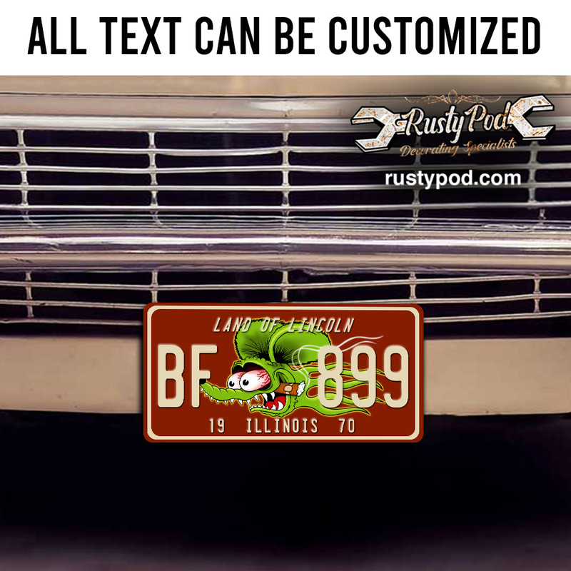 personalized rat fink | hot rod | pinstriping | kustom kulture license ...