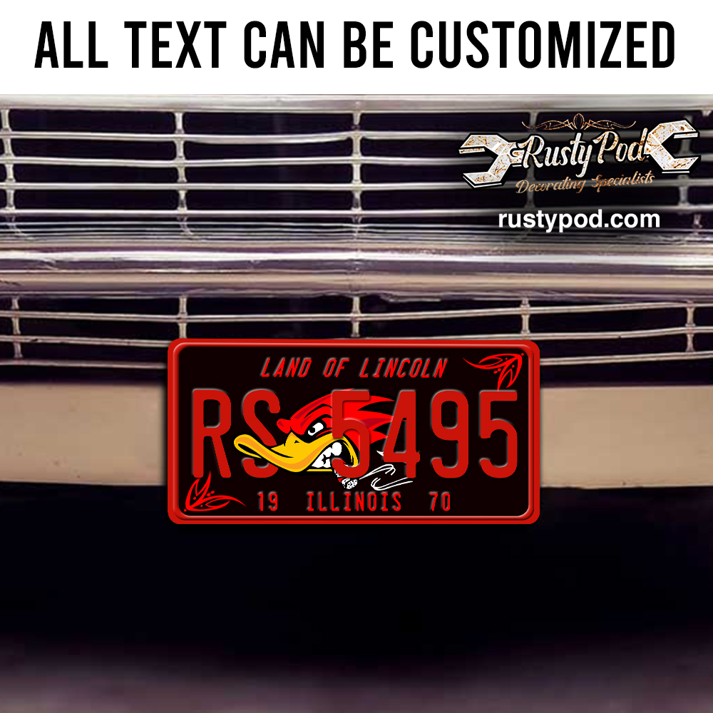 personalized hot rod garage | pinstriping | kustom kulture license ...