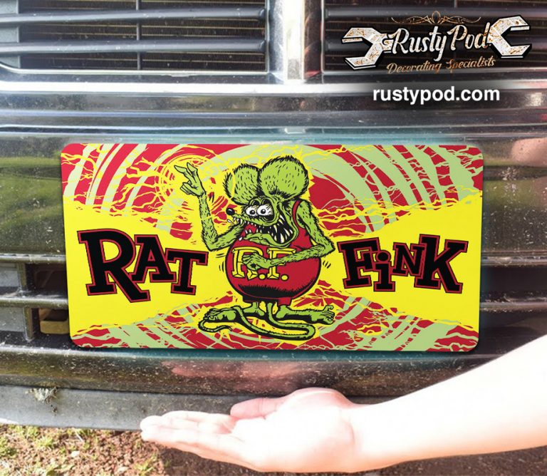 rat fink | hot rod garage | rat rod | muscle car license plate 10120 ...
