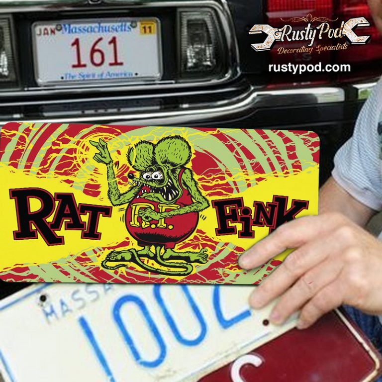 rat fink | hot rod garage | rat rod | muscle car license plate 10120 ...