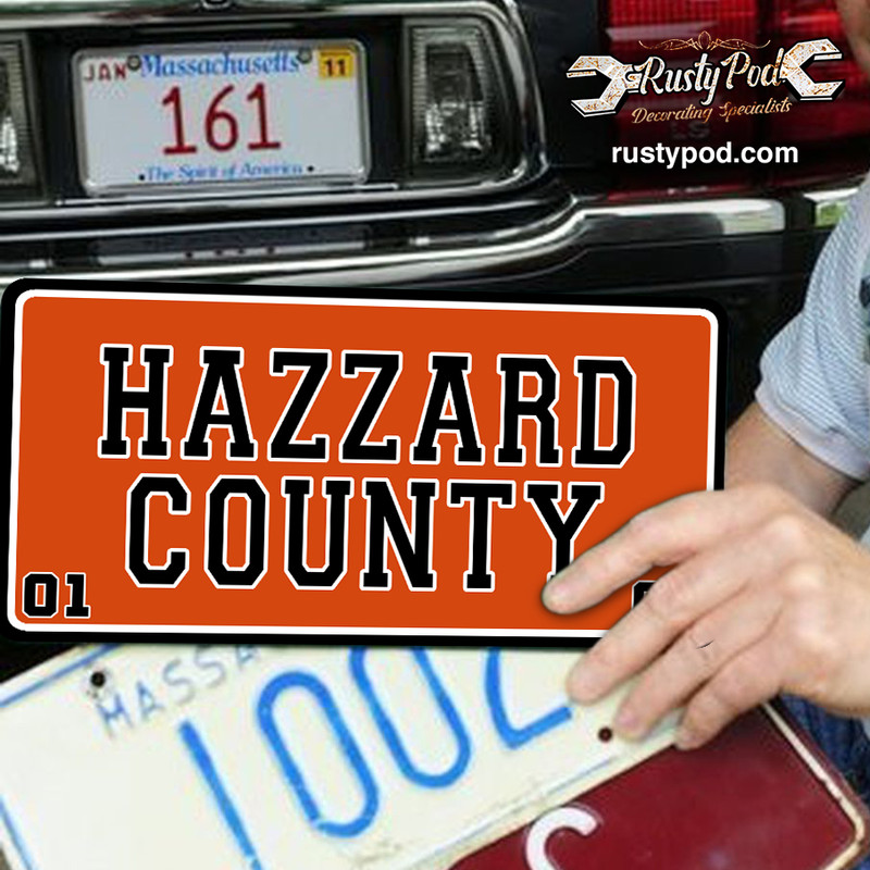 hazzard county | general lee muscle car | hot rod license plate 10122 ...