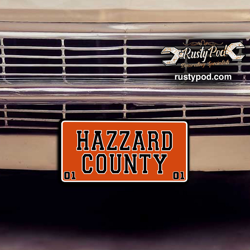 hazzard county | general lee muscle car | hot rod license plate 10122 ...