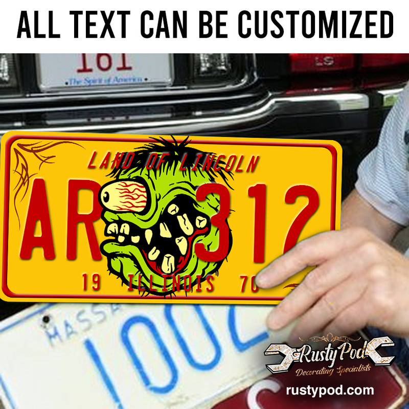 personalized rat rod | hot rod garage | rat fink | weirdos license ...