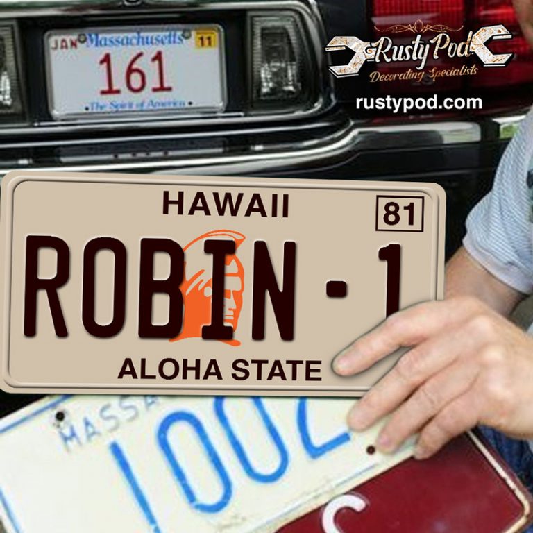 Magnum PI | Ferarri | Tom Selleck | ROBIN-1 license plate 10175 ...