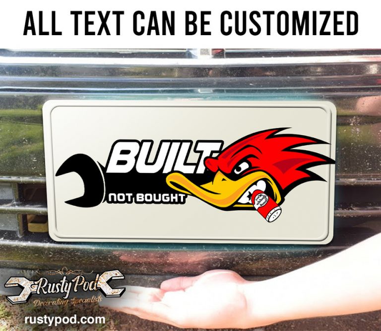 personalized hot rod bird | garage decor | kustom kulture | built not ...