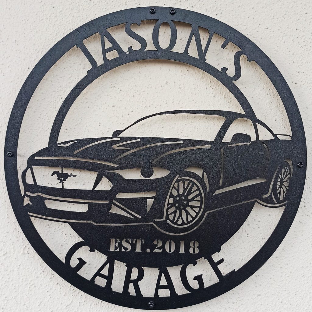 ord Mustang Metal Sign Garage Sign Car Sign Metal Art Cut Metal Sign ...