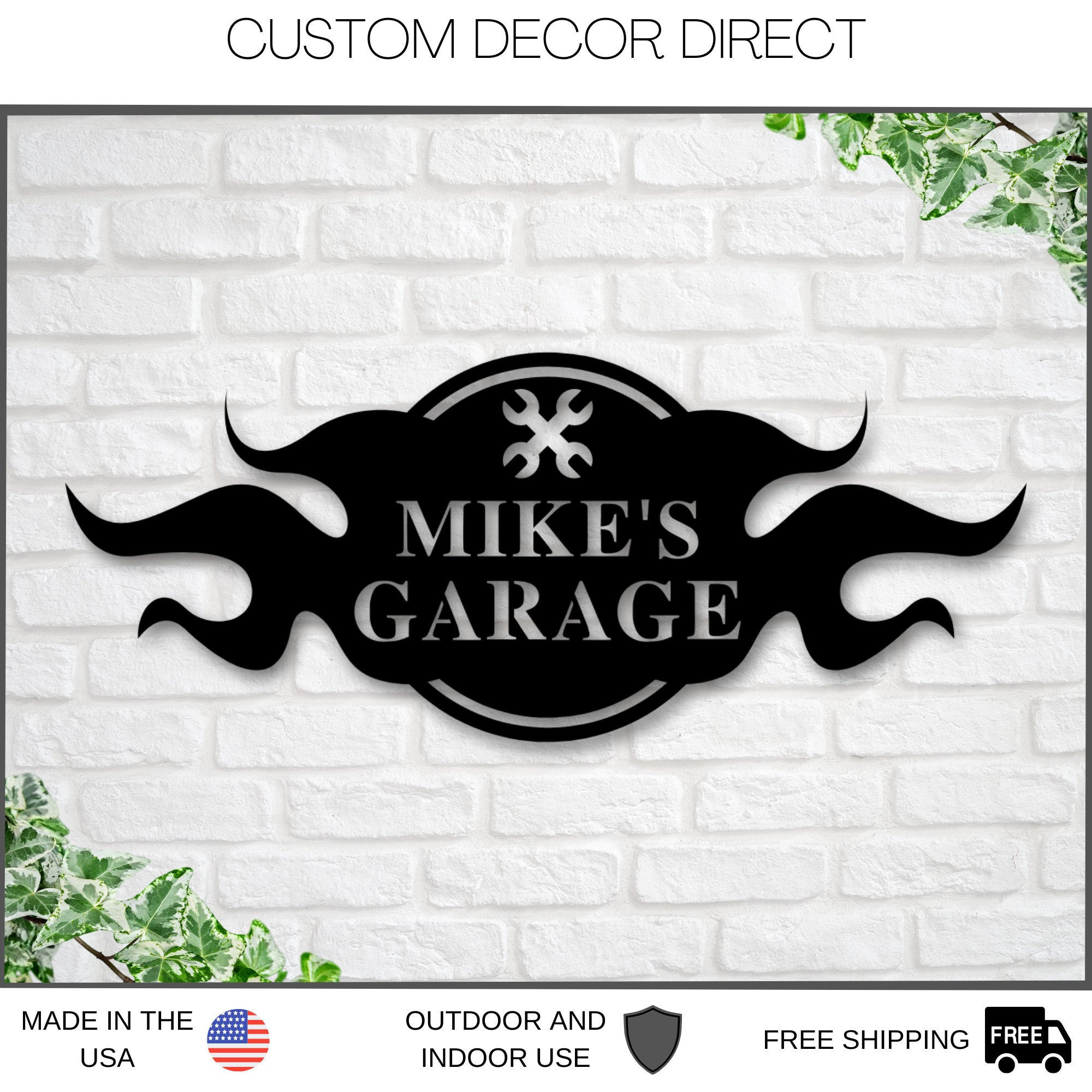 Custom Garage Sign, Metal Shop Sign, Metal Workshop Sign - Rustypod Store