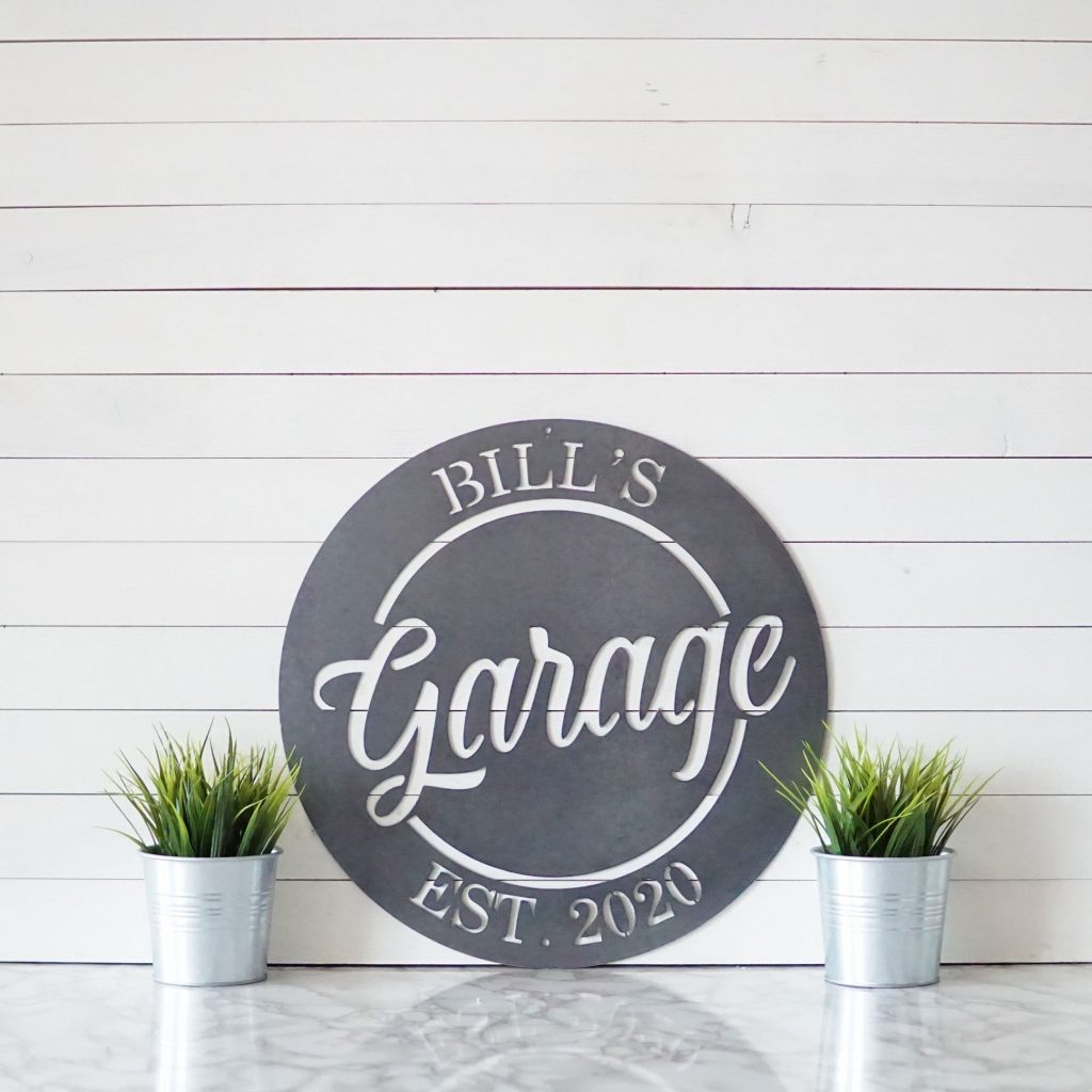 Personalized Garage Sign, Dad's Garage Sign, Metal Garage Sign, Fathers ...