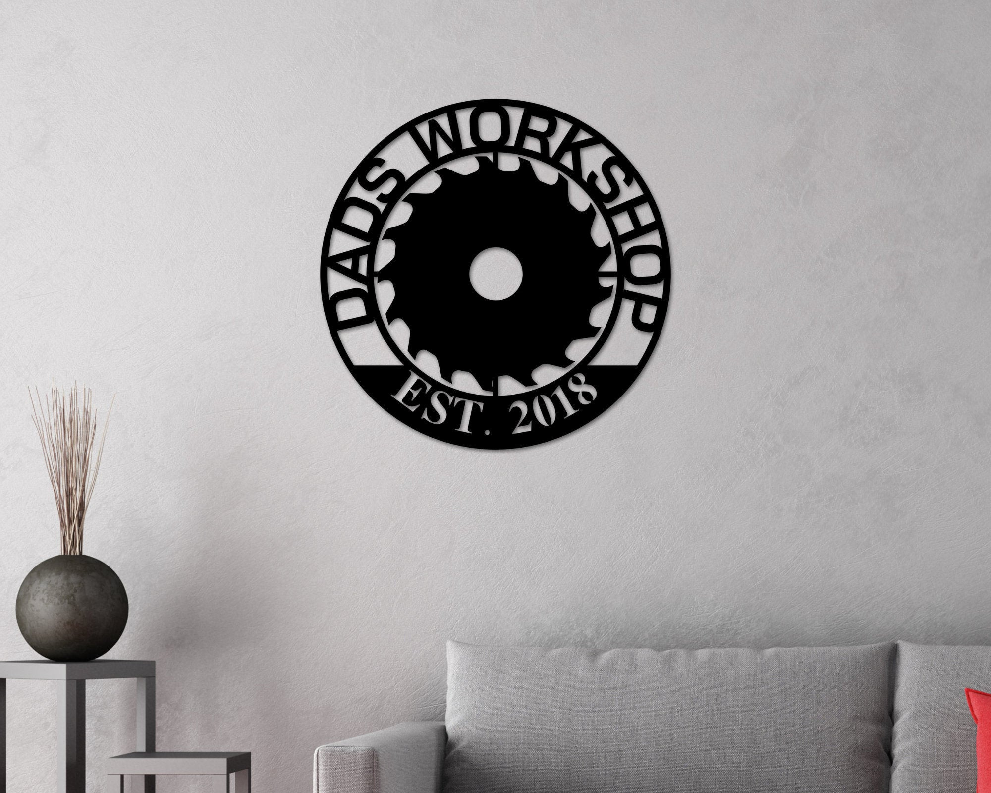 Personalized Fathers Day Sign, Workshop Sign, Customized Shop Sign ...