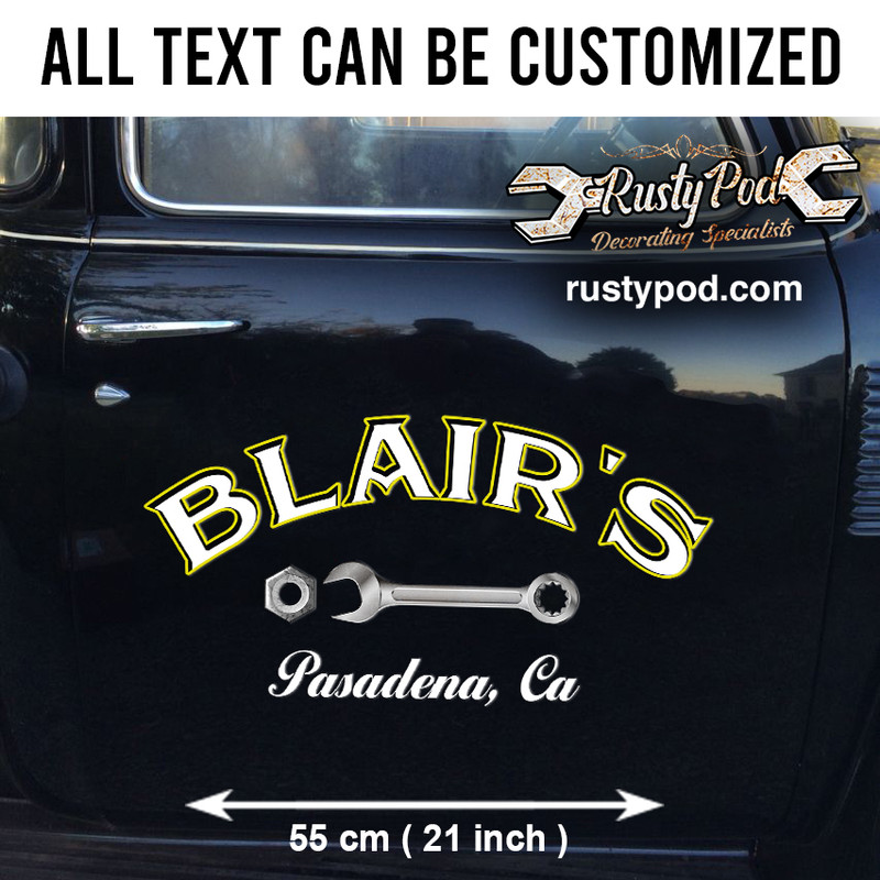 Personalized hot rod | speed shop | pinstriping | door art lettering ...
