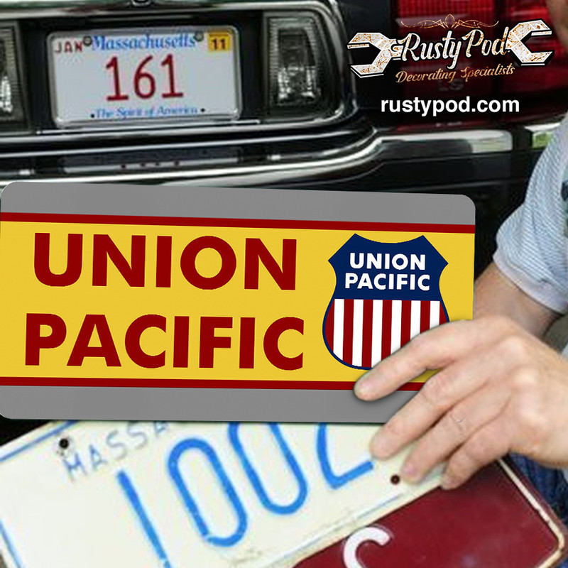 Union Pacific Billboard license plate 10246 - Rustypod Store