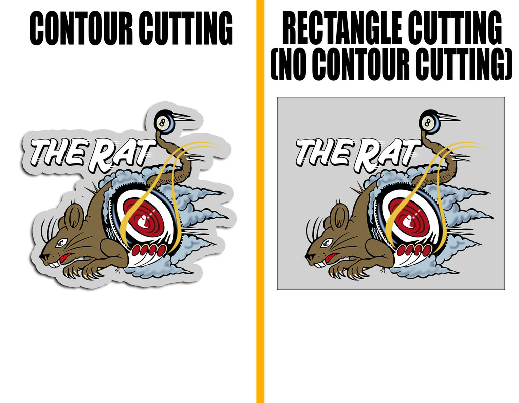 2 pcs personalized the rat lettering vinyl sticker 10260 - Rustypod Store