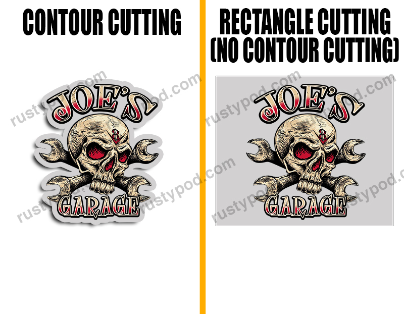 Personalized skull hot rod lettering vinyl sticker 10301 - Rustypod Store