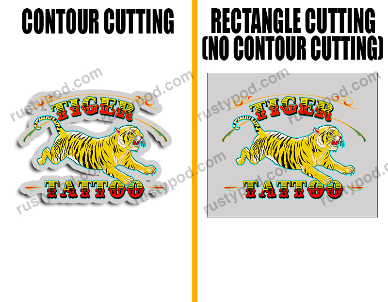 Personalized tiger tattoo vinyl sticker 10309 - Rustypod Store