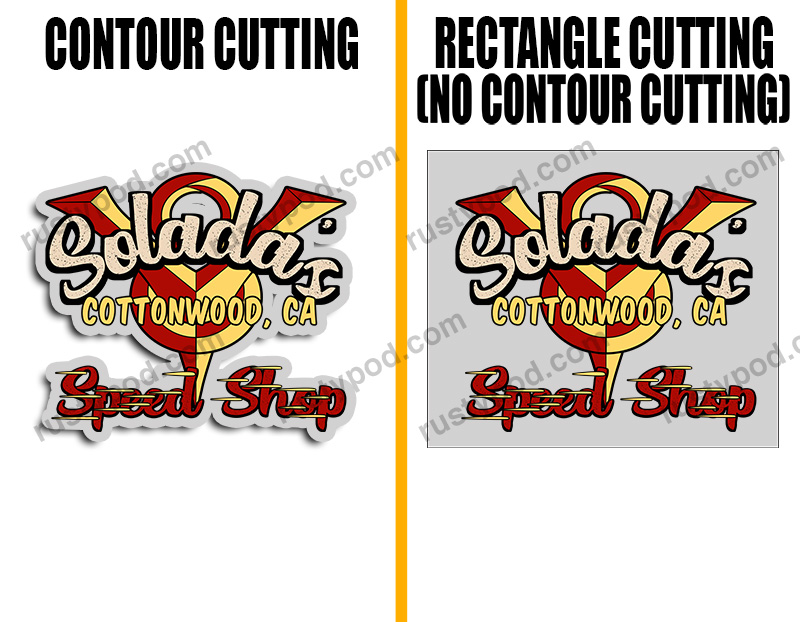 Personalized v8 speed shop lettering vinyl sticker 10320 - Rustypod Store