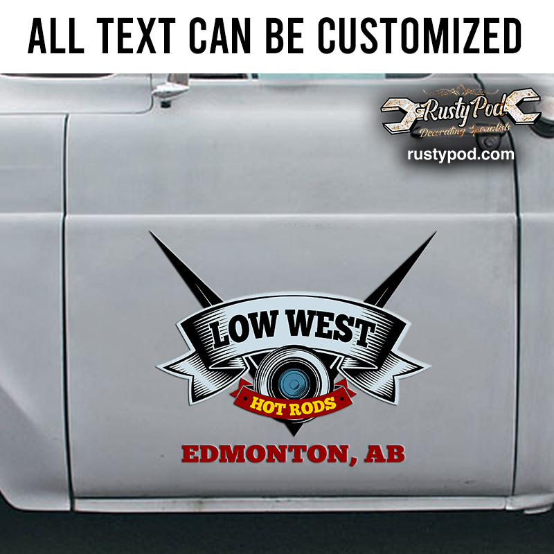 Personalized V8 engine lettering vinyl sticker 10324 - Rustypod Store