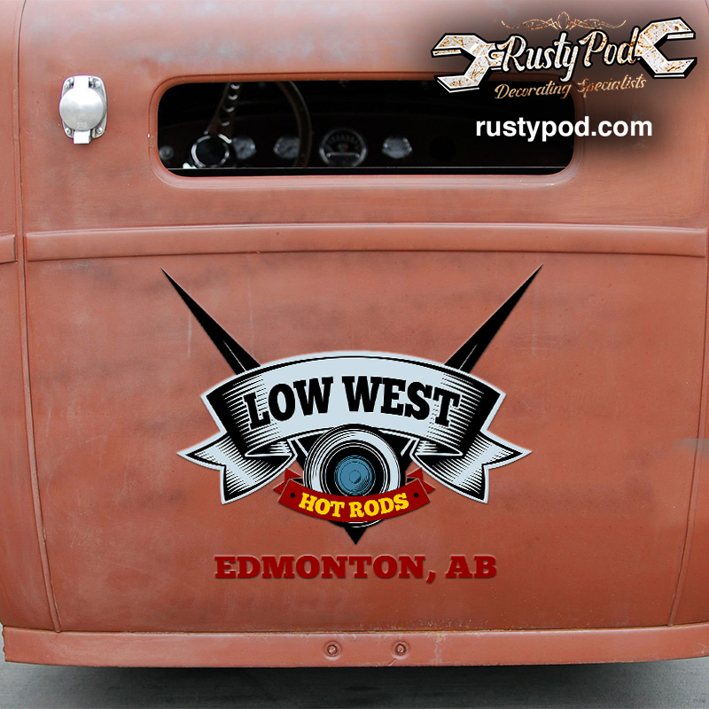 Personalized V8 engine lettering vinyl sticker 10324 - Rustypod Store