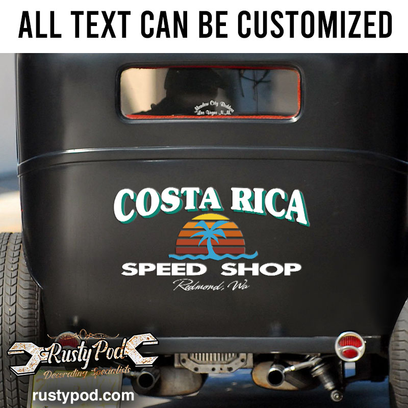 Personalized vintage lettering hand paint vinyl sticker 10361 ...