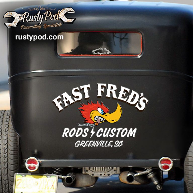 personalized mr horse power hot rod lettering vinyl sticker 10489 ...