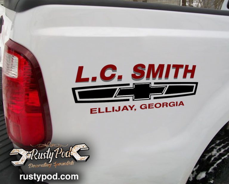 personalized chevrolet lettering vinyl sticker 10547 - Rustypod Store
