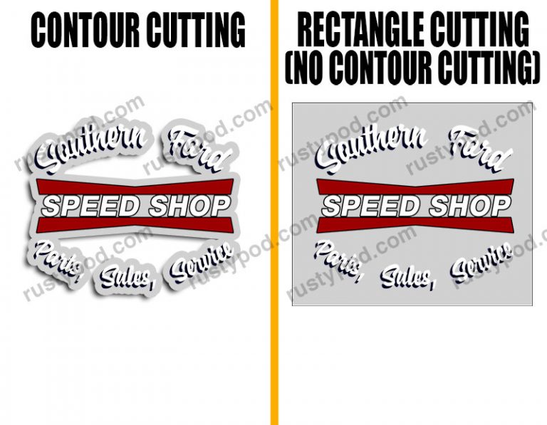 personalized speed shop lettering vinyl sticker 10567 - Rustypod Store