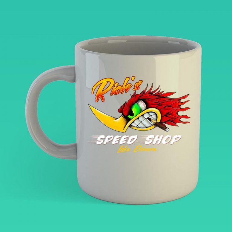 personalized hot rod bird lettering mug 10671 - Rustypod Store