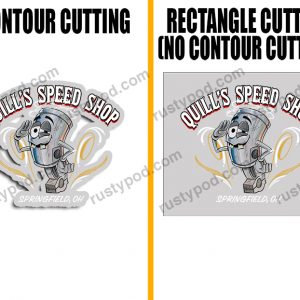 personalized pinstriping piston lettering vinyl sticker 10724 ...