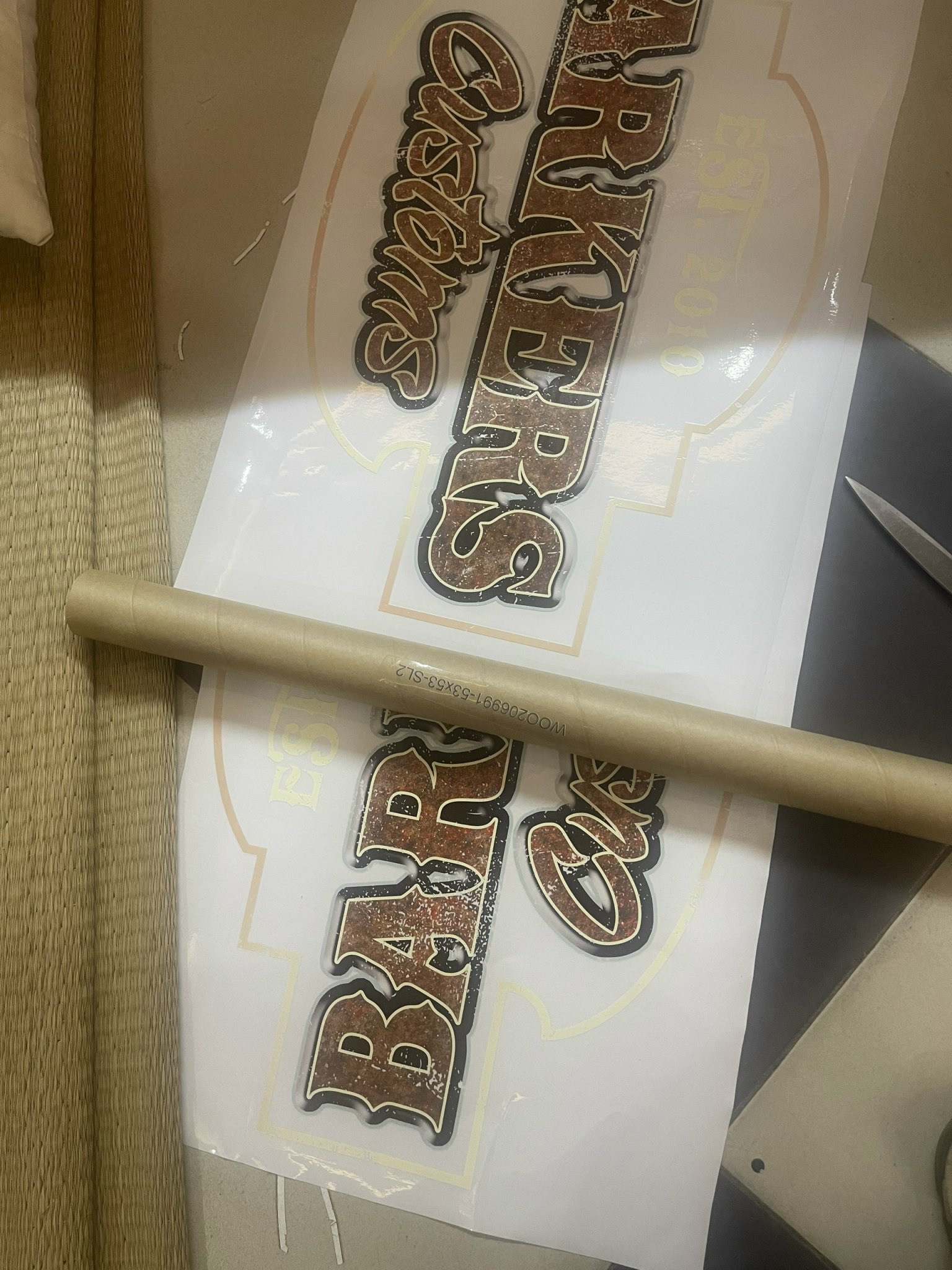 Personalized truck car lettering vinyl sticker 10384 - Rustypod Store