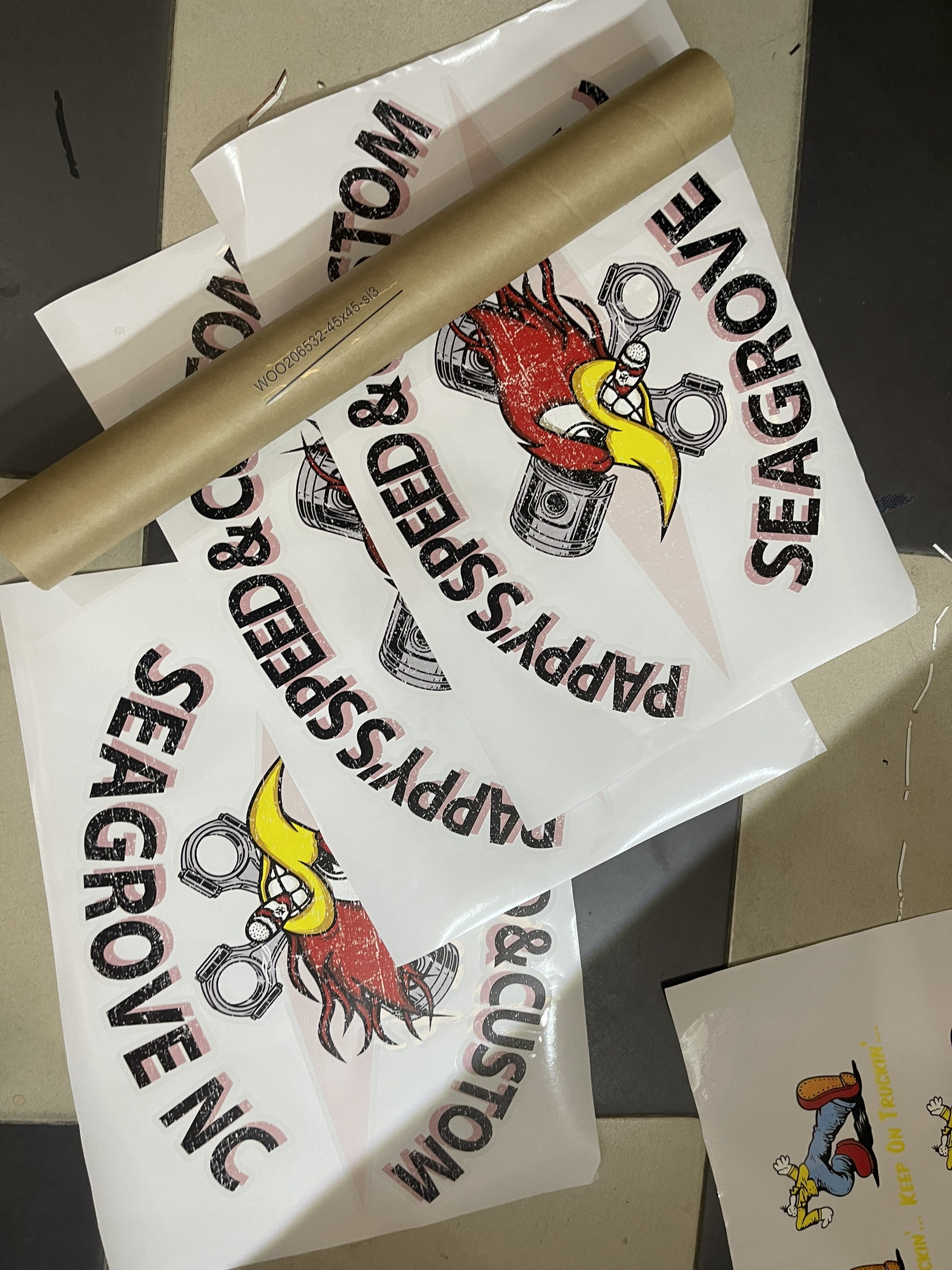 personalized hot rod bird and crossing piston sticker 11030 - Rustypod ...