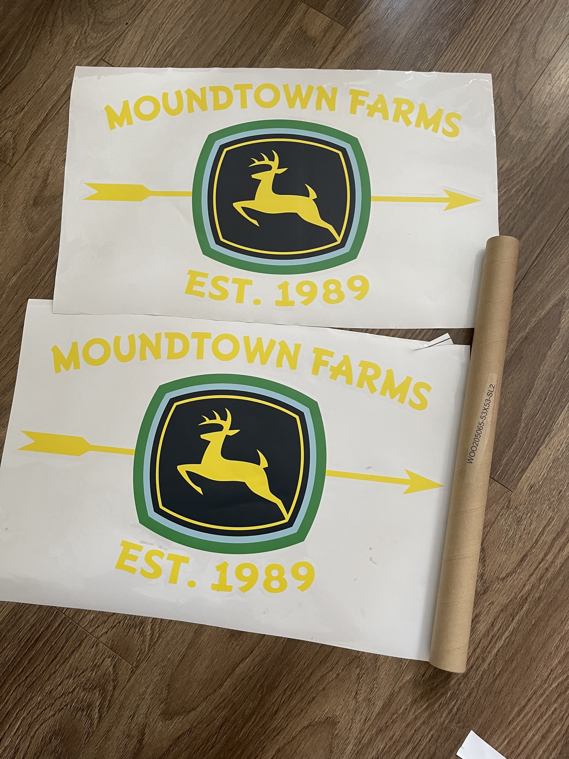 Personalized deere farm lettering vinyl sticker 10829 - Rustypod Store