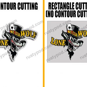 personalized lone wolf lettering vinyl sticker 10741 - Rustypod Store
