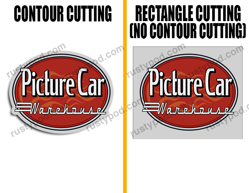 Personalized flaming oval car lettering vinyl sticker 10799 - Rustypod ...